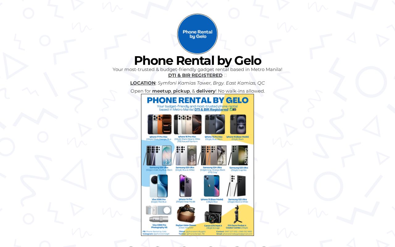 Phone Rental By Gelo